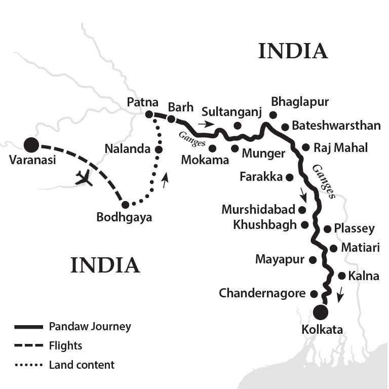 River Cruise Itinerary for The Upper Ganges River Downstream | Pandaw.com