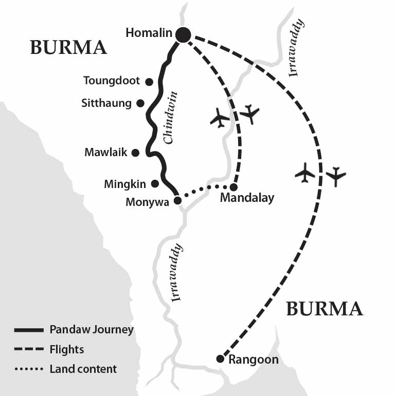 River Cruise Itinerary for The Chindwin: 7 Nights | Pandaw.com