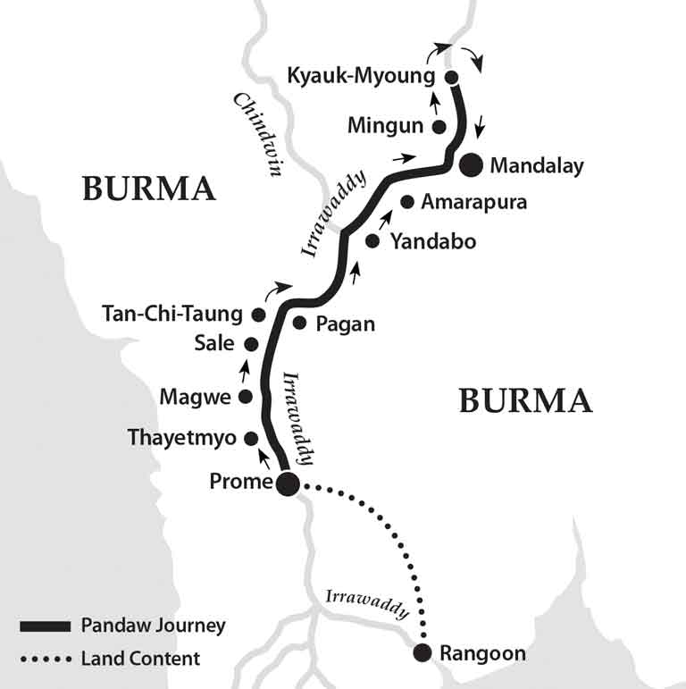 River Cruise Itinerary for The Golden Land | Pandaw.com